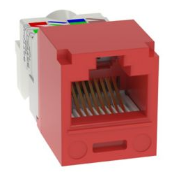 PANNET Panduit, Cat.6 MINI-COM TX6 Plus Jack Module, RD CJ688TPRD | NGL